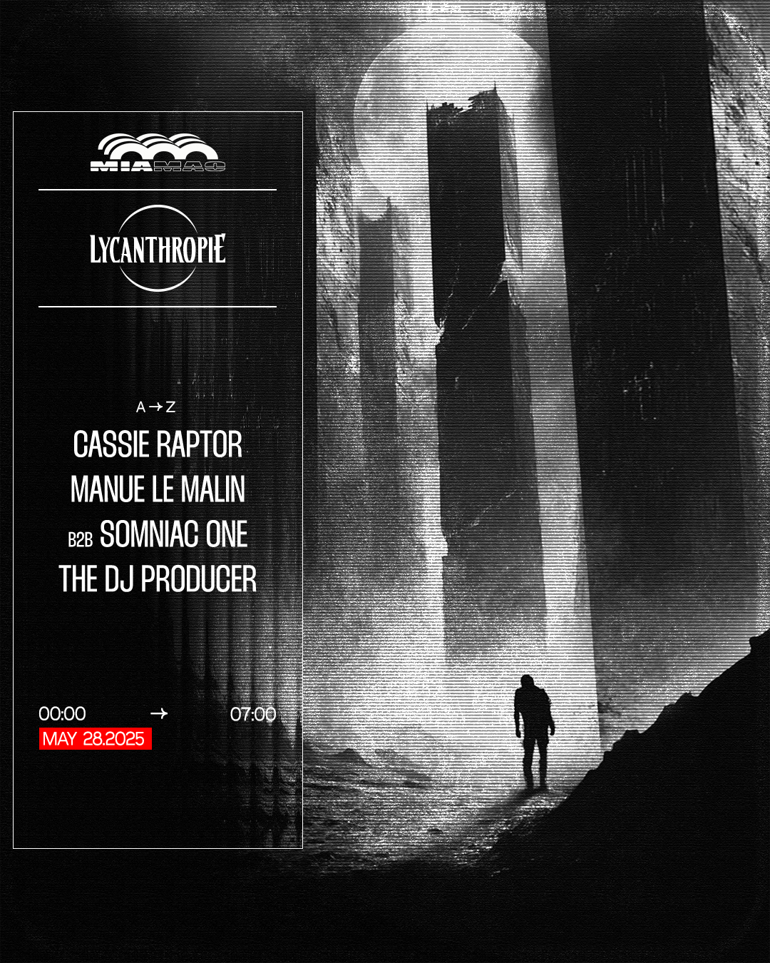 Lycanthropie : Cassie Raptor, Somniac One B2b Manu Le Malin, The DJ ...